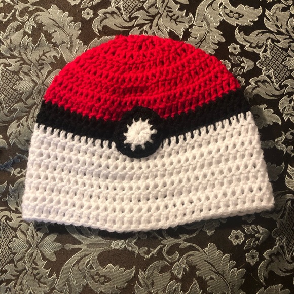 Hand Crafted | Accessories | Pokeball Crochet Hat | Poshmark